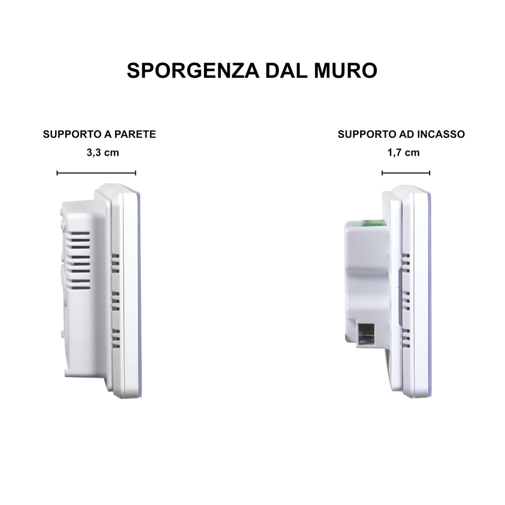 Neve Pro W - cronotermostato digitale wifi, gestibile con app, a paret