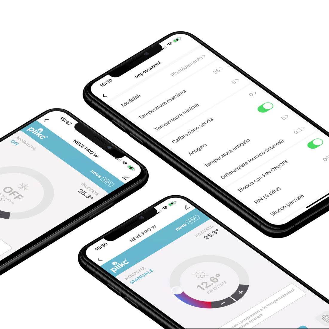 Neve Pro W - cronotermostato digitale wifi, gestibile con app, a paret