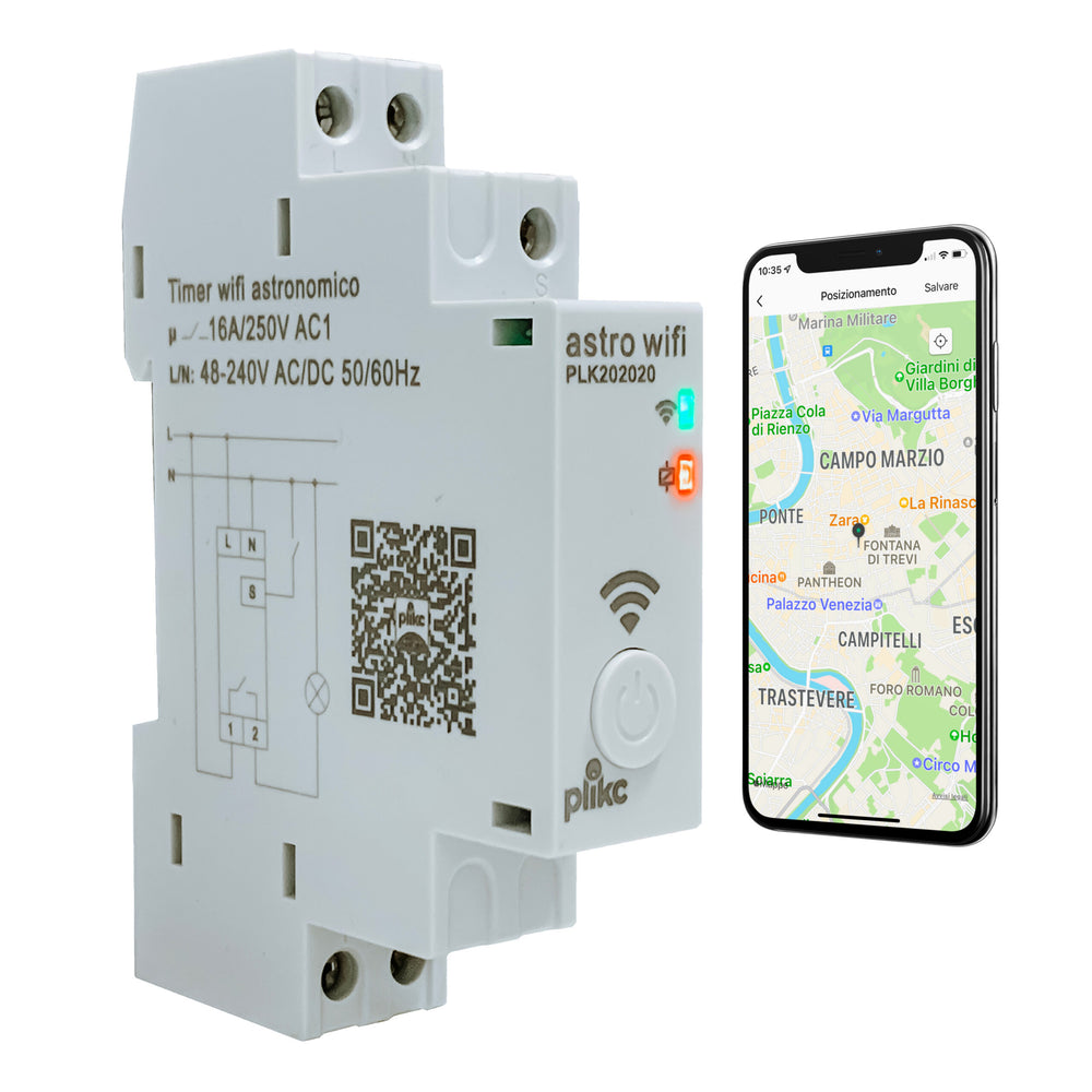 AstroWiFi - Timer astronomico multifunzione, orario, giornaliero, sett