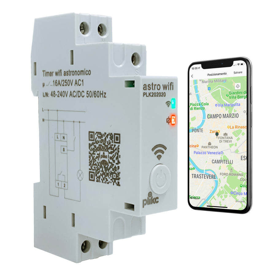 AstroWiFi - Timer astronomico multifunzione, orario, giornaliero, sett